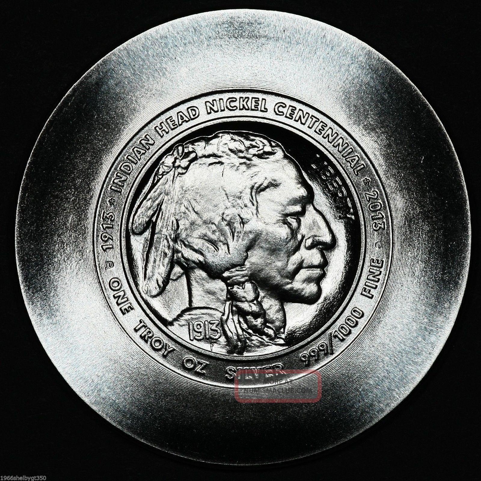 2013 Daniel Carr 1 Oz. 999 Fine Silver Buffalo Indian Head Nickel Round