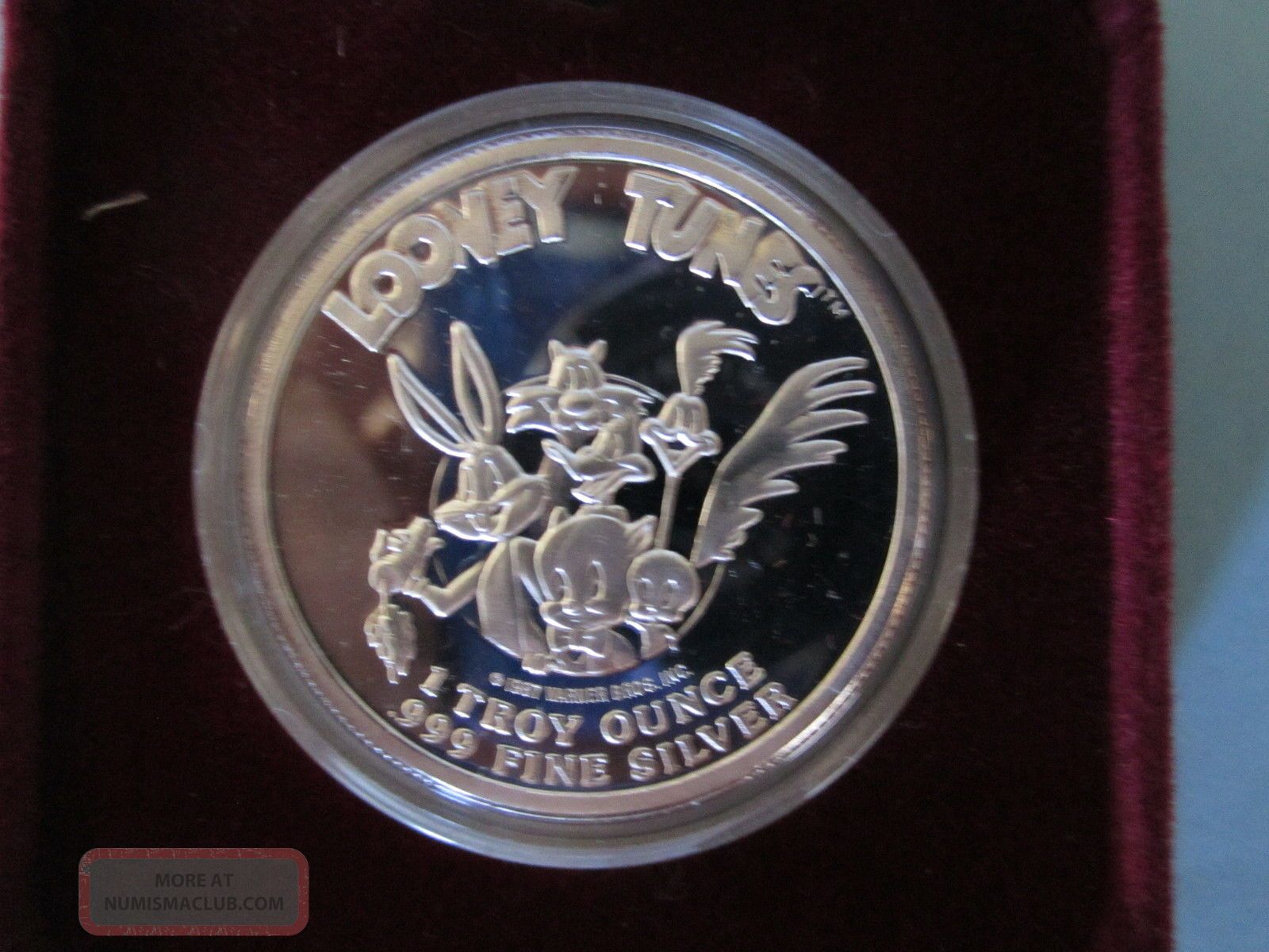 1987 Looney Tunes Bugs Bunny. 999 1 Oz. Fine Silver Coin / Round ...