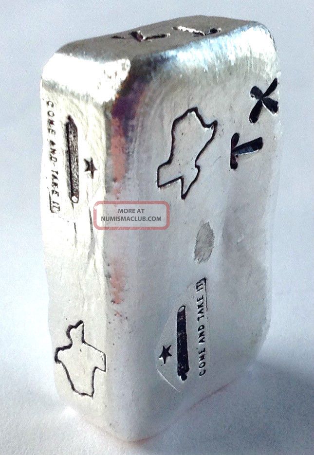 Texas Come And Take It 1835 Style Silver Loaf Bar 2 Oz, Add To American ...