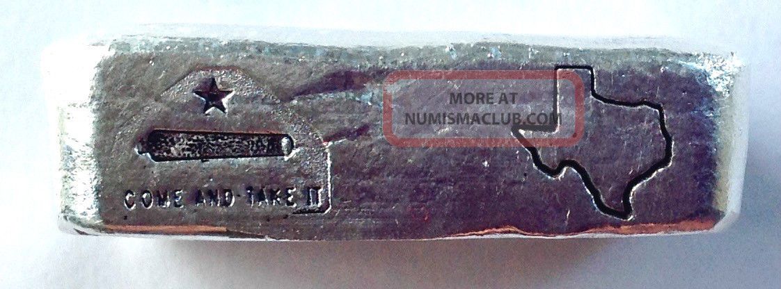 Texas Come And Take It 1835 Style Silver Loaf Bar 2 Oz, Add To American ...