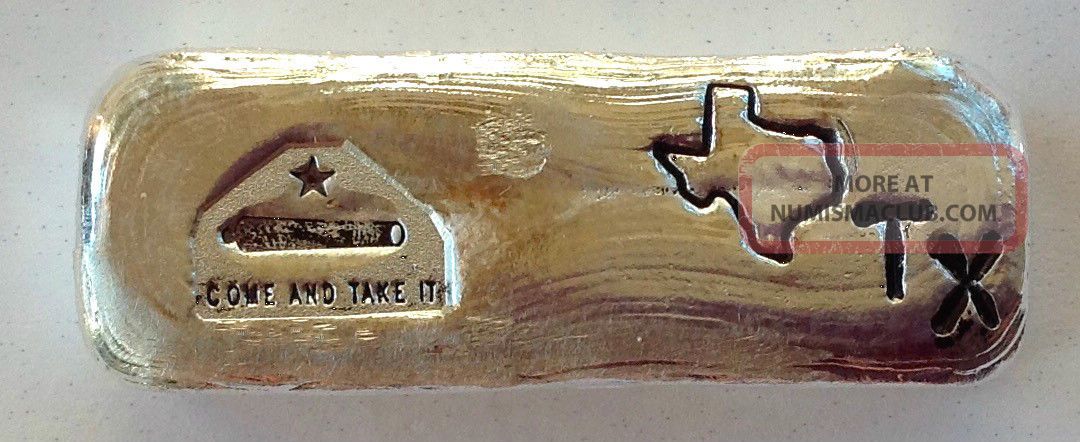 Texas Come And Take It 1835 Style Silver Loaf Bar One Oz, Add To ...