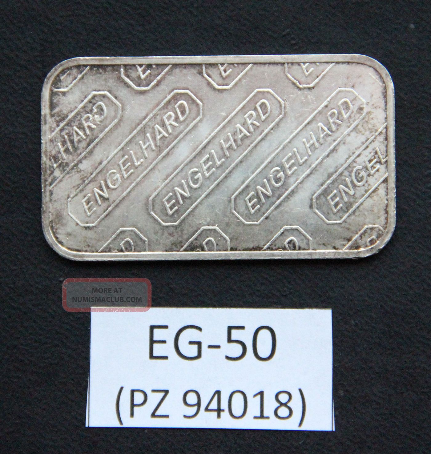 1981 Engelhard 1 Oz. 999 Silver Bar Center Wide E Hallmark Back ...