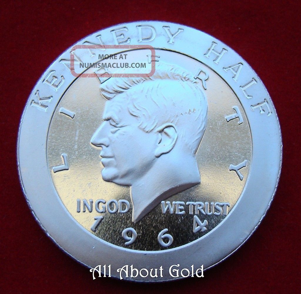 Solid Silver Round 1 Troy Oz Jfk John Kennedy Liberty America Pure. 999 Bu