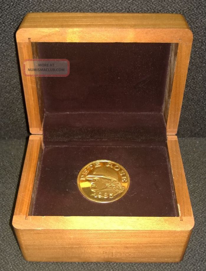 1985 Pete Rose 1 Oz. 999 Gold Commemorative Coin - Coin 2, 000 Of 4 ...