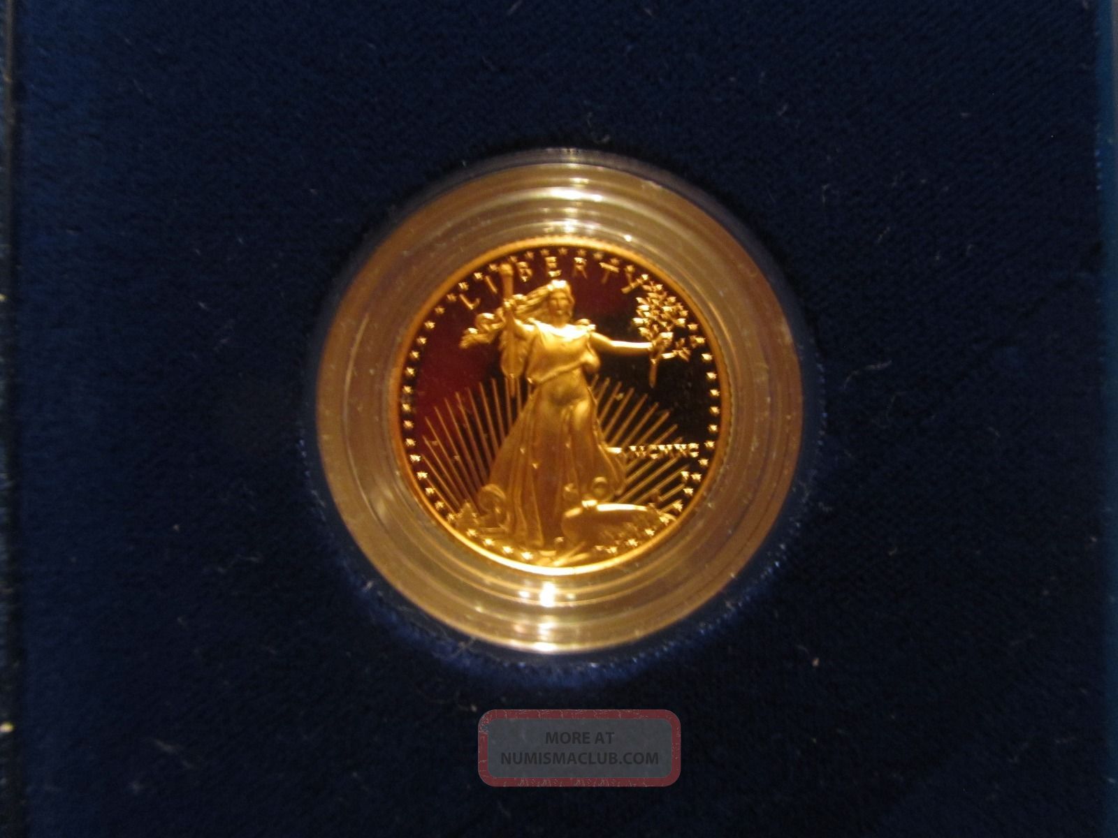 1990 P - Quarter Ounce Proof Gold Bullion Coin American Eagle W/ Box