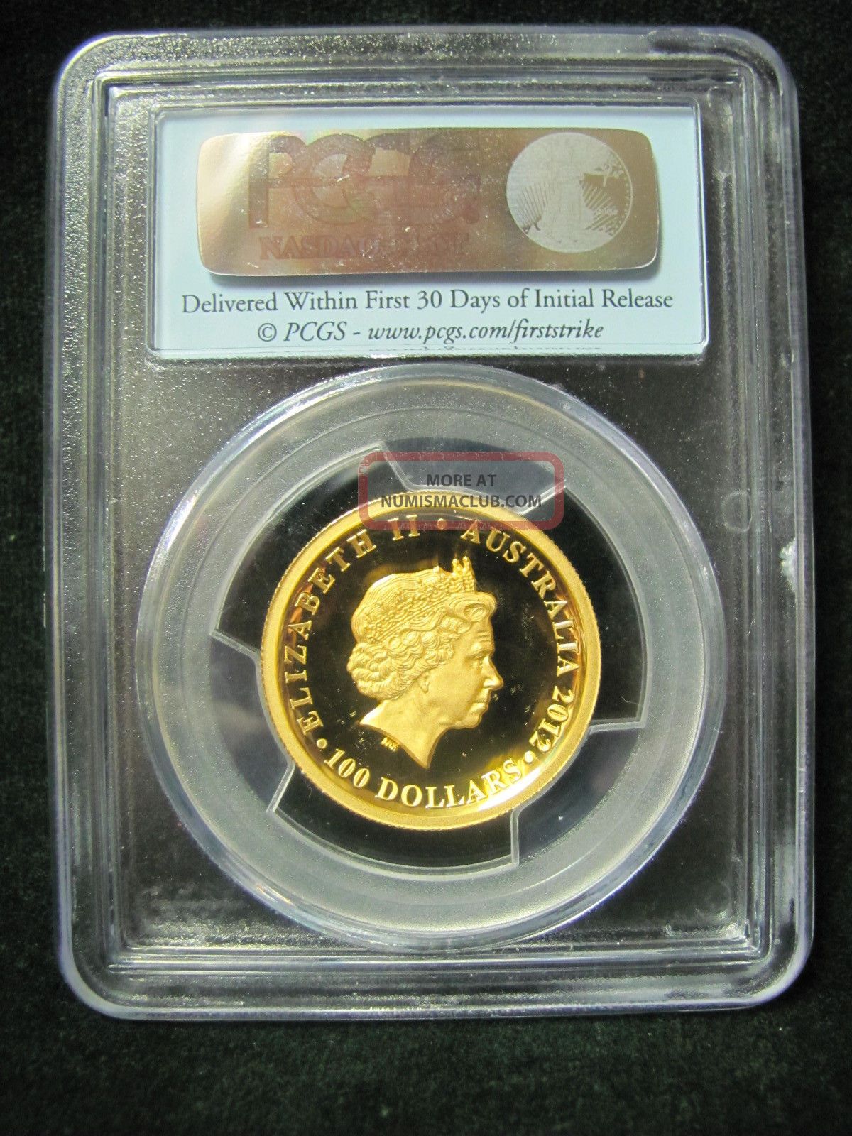 2012 - P 1 Oz Proof Gold High Relief Koala Pcgs Pr - 69 First Strike