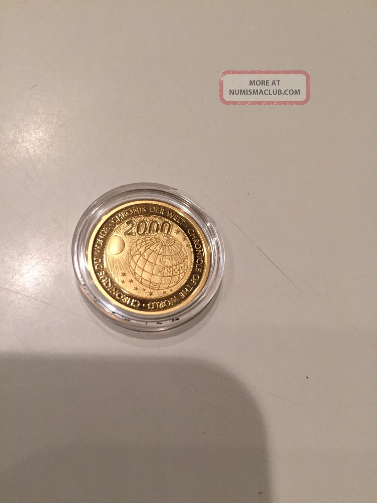 1/10 Oz 585/1000 14k Gold Coin 2000 Chronicle Of The World Edition Proof