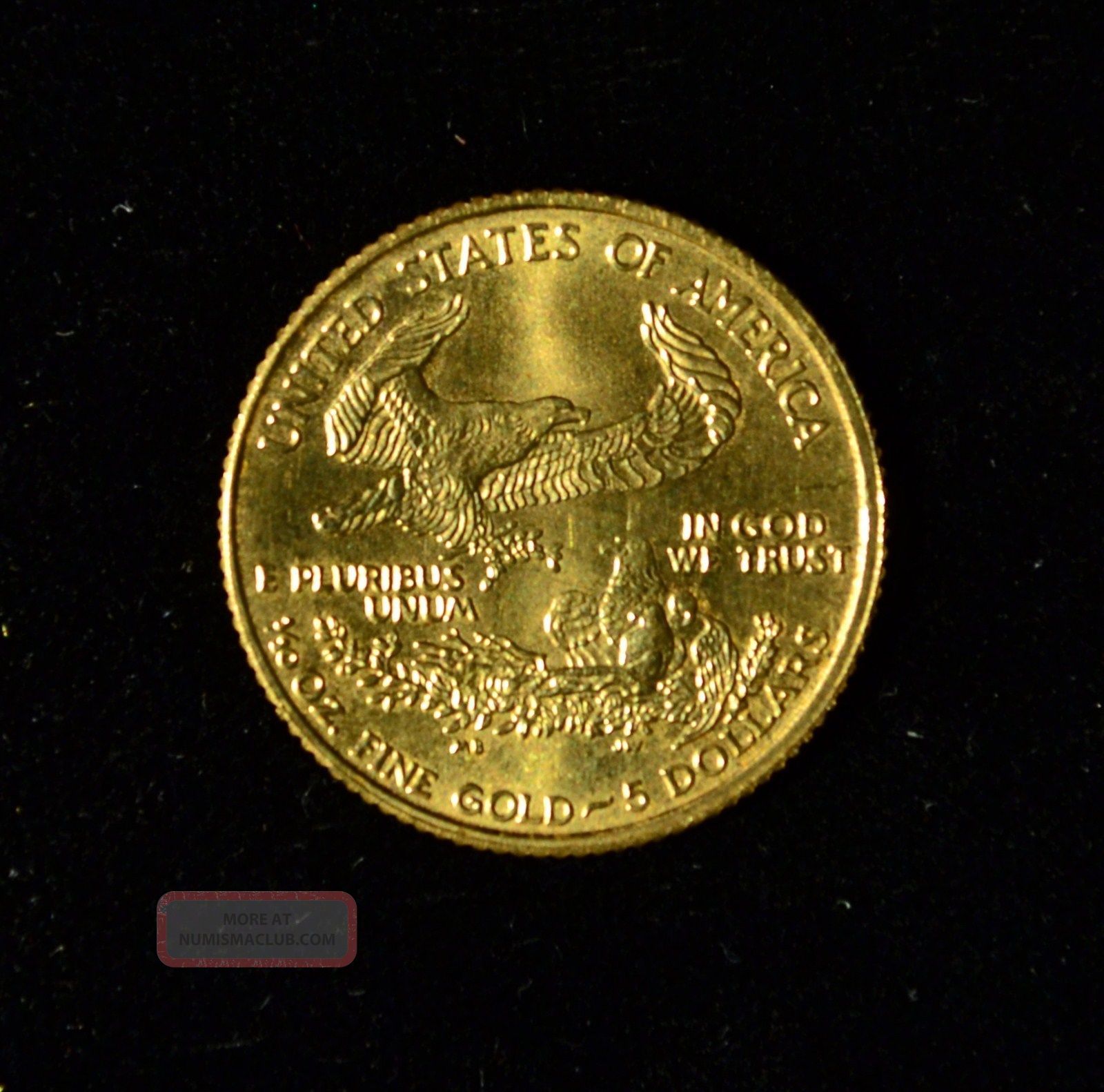 1995 $5 American Gold Eagle 1/10th Ounce United States Coin Bullion