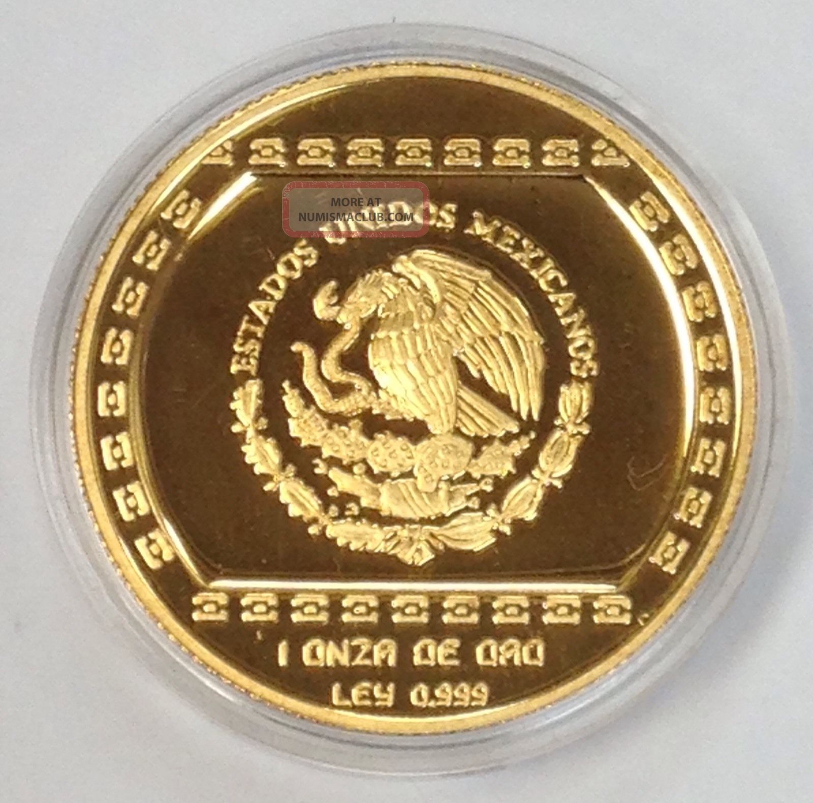 1993 Mexico 100 Nuevo Pesos Proof Gold Hacha Ceremonial Coin