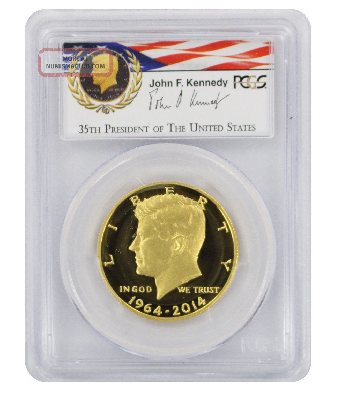 2014 - W Gold 50th Anniversary Kennedy Pr70dcam Pcgs First Strike ...