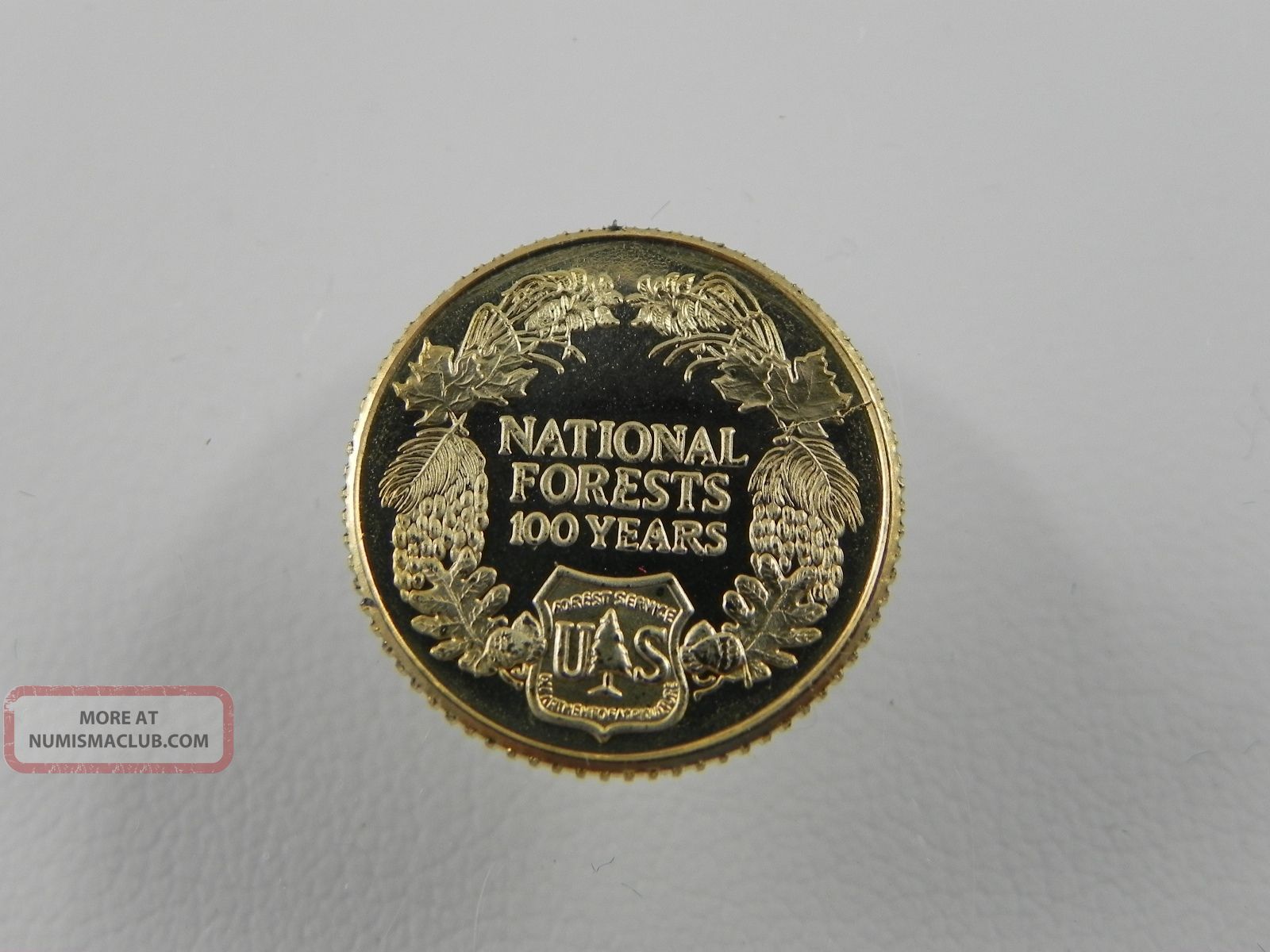 1992 U. S. National Forests Service Gold Coin - 100 Years - Bear 1/10 ...