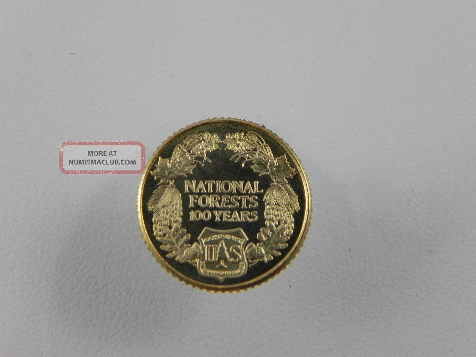 1992 U. S. National Forests Service Gold Coin - 100 Years - Wolf 1/10 ...