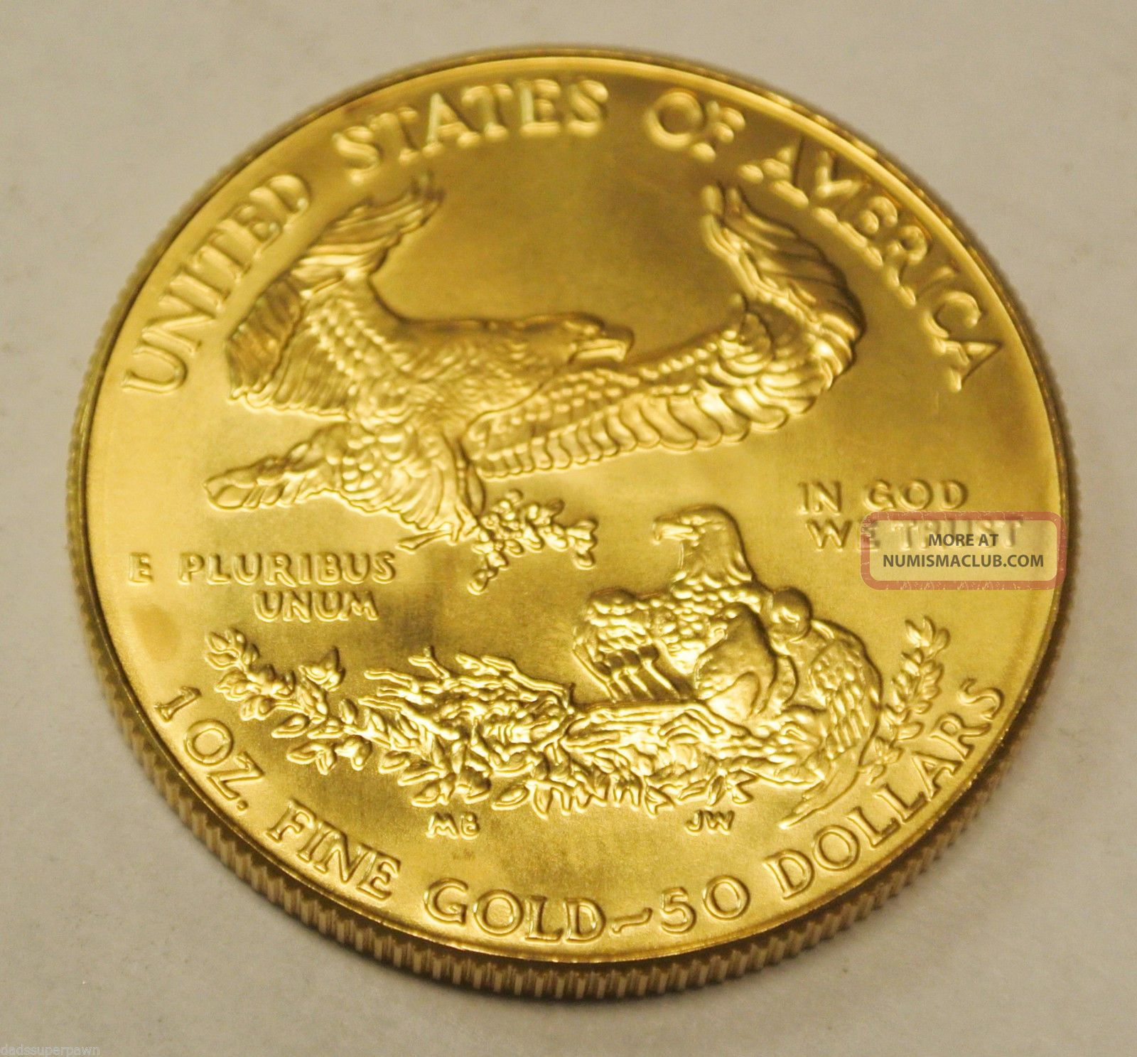 (1) 1986 $50 1oz. 999 Gold American Eagle Coin - First Year