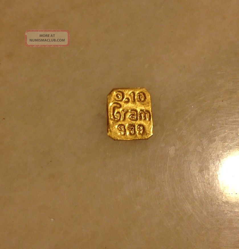 1. 54 Grains (0. 10 Gram) 999 Fine 24k Solid Gold Ingot Bullion Bar ...