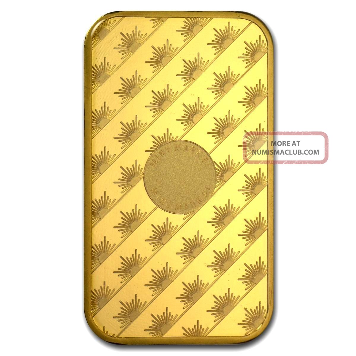 Great Investment 1 Troy Oz Sunshine Gold Bar. 9999 Fine (in Assay)