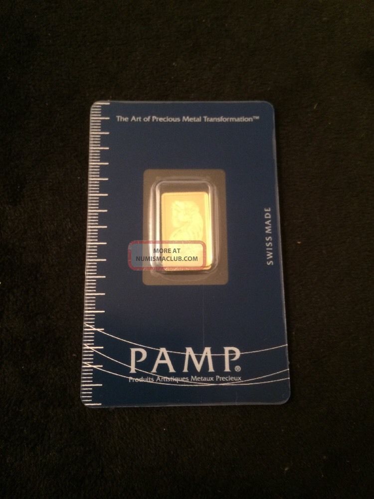 Pamp Suisse 2. 5 Gram Gold Bar Lady Fortuna In Assay Package