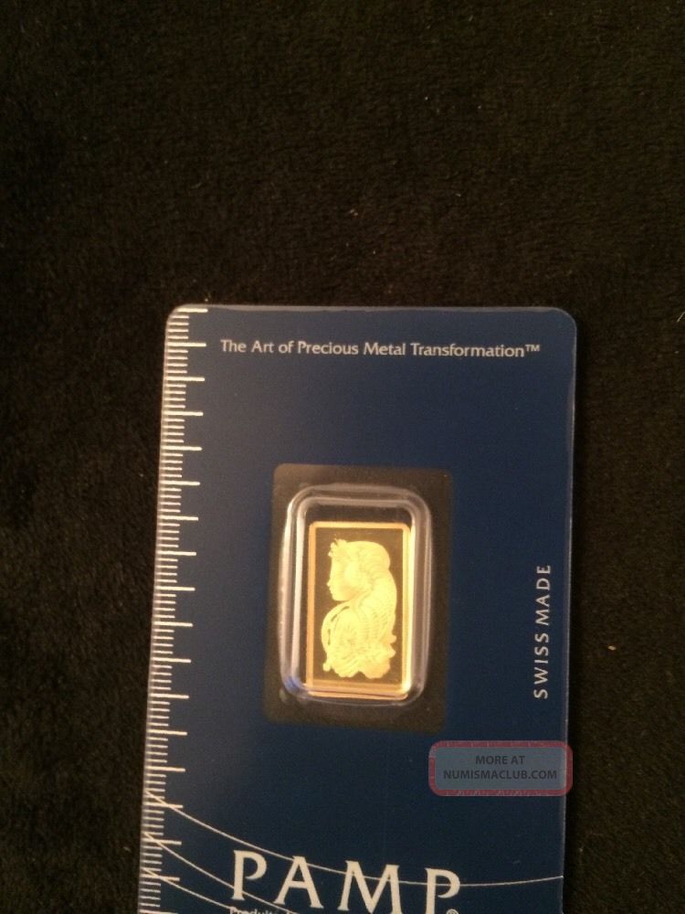 Pamp Suisse 2. 5 Gram Gold Bar Lady Fortuna In Assay Package