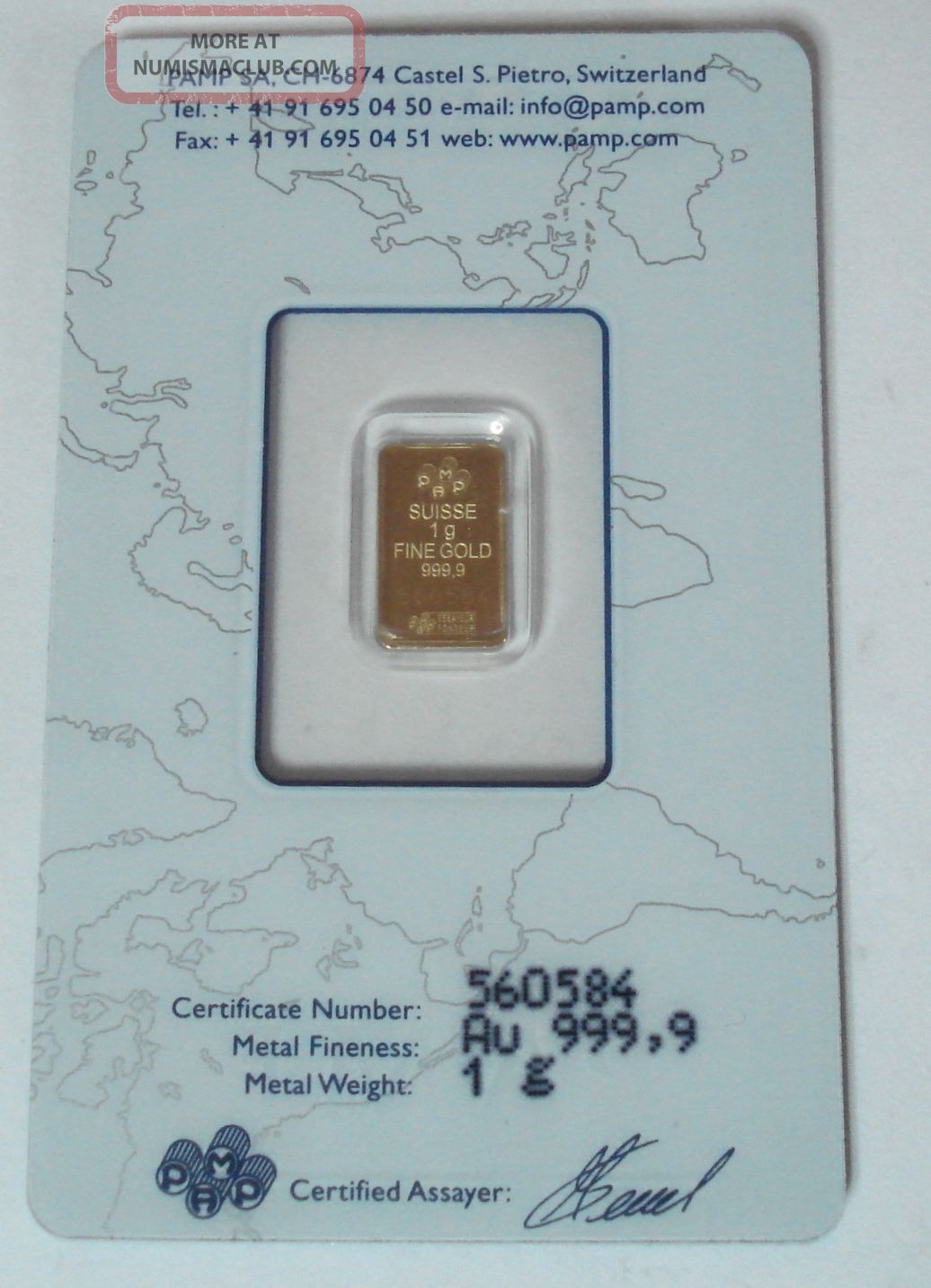 1 Gram Pamp Gold Bar. 9999 Pure 1 Day 1gr. 1 Gr