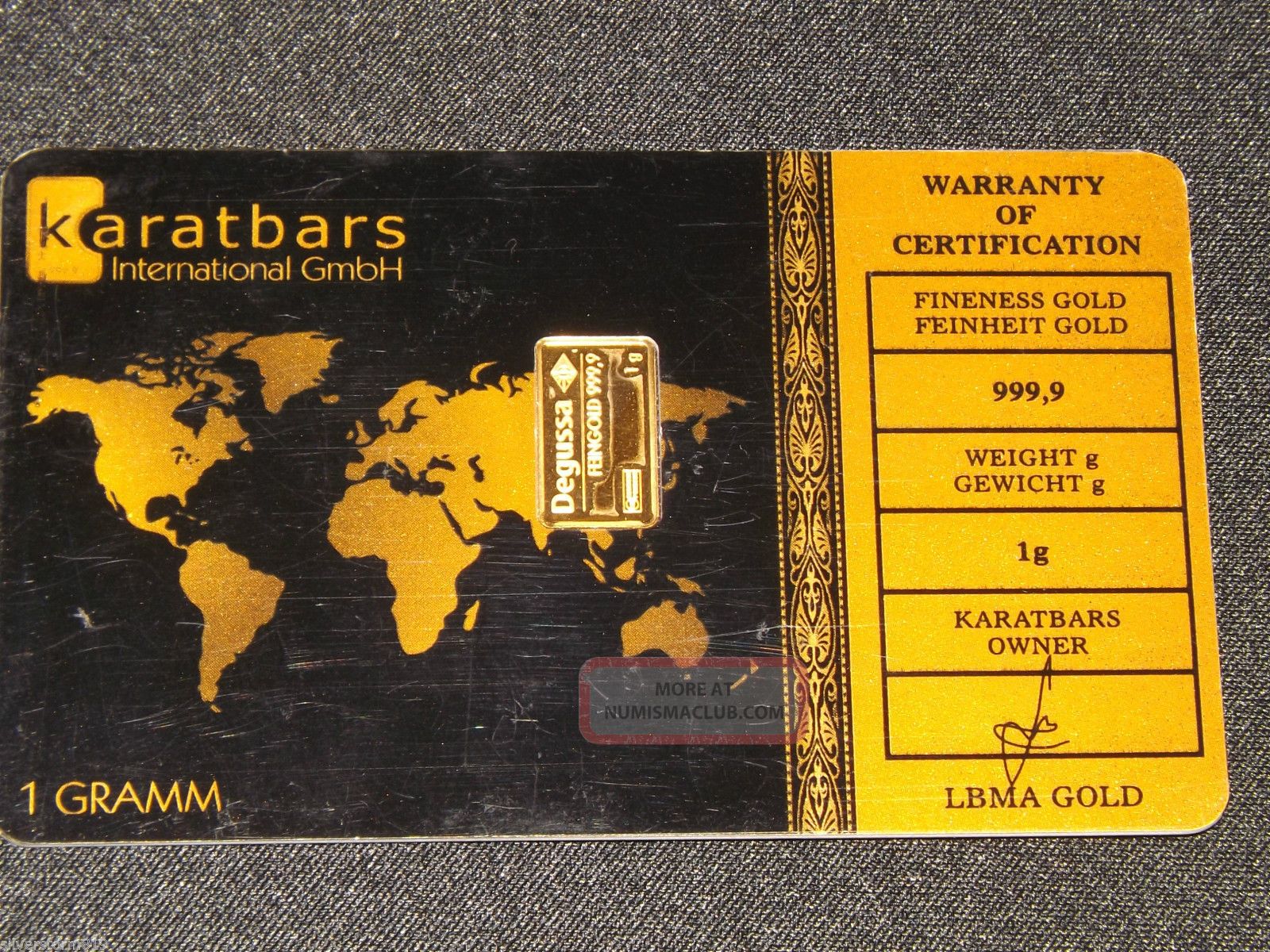 Karatbars Fine Gold 1 Gram