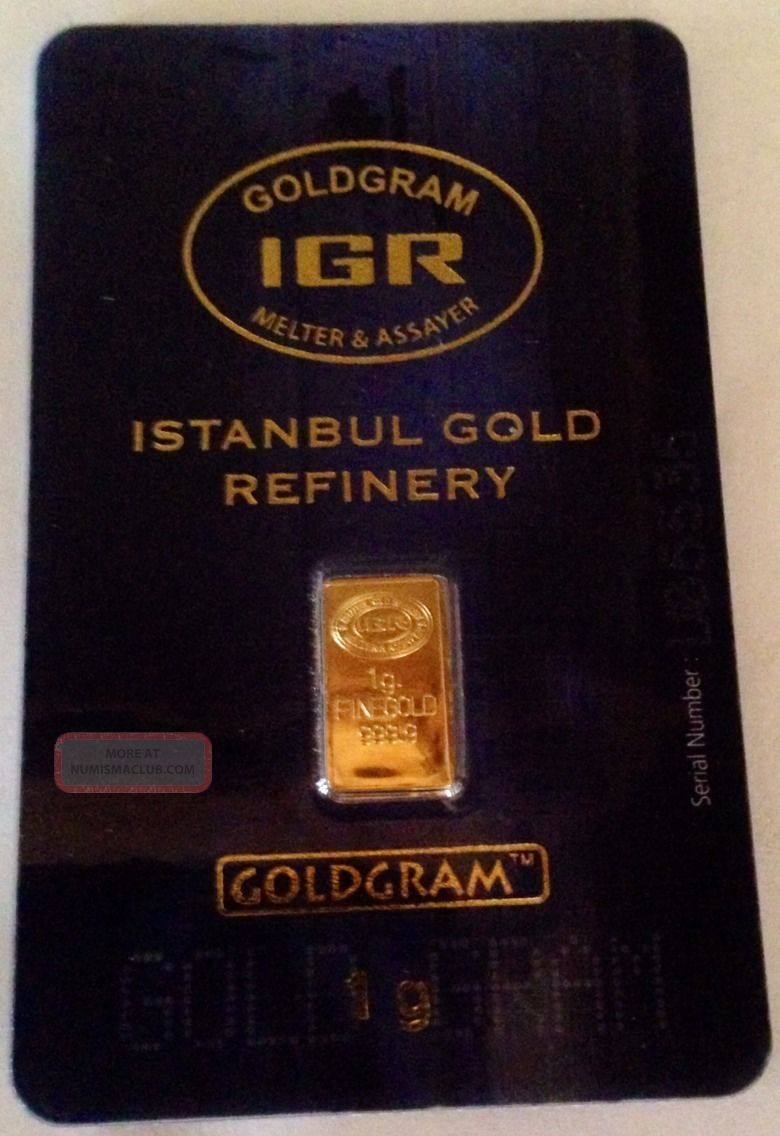 Istanbul Gold Refinery Bar (1 Gram) 9999 Fine (in Assay)
