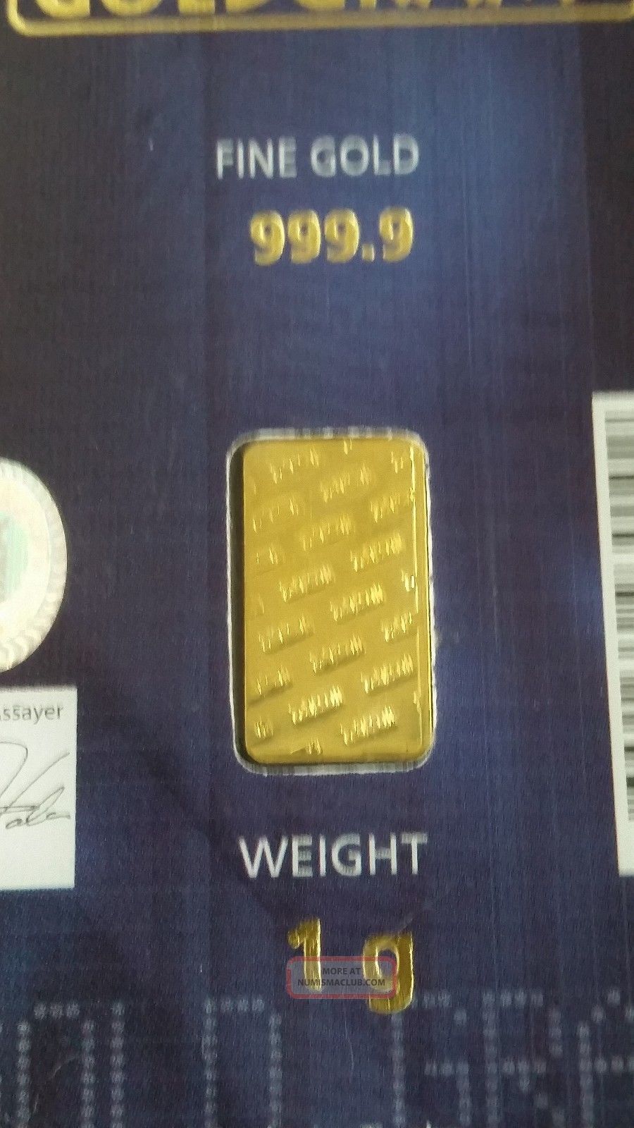 Istanbul Gold Refinery 999. 9 Fine Gold Bar, 1 Gram - - H2130