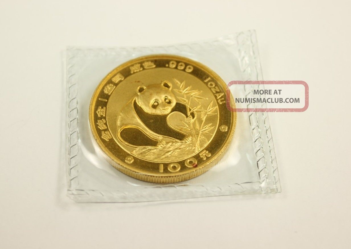 1998 1oz Gold Panda 100 Yuan Coin. 999 Au
