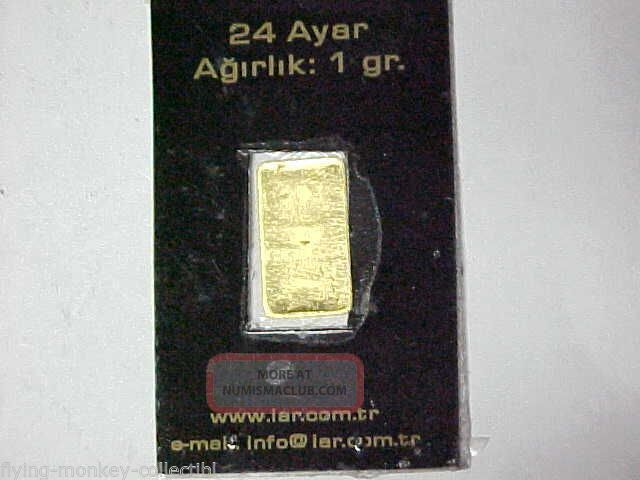 Istanbul Gold Refinery 1 Gram. 995 Fine Gold Bar In Assay Card ...
