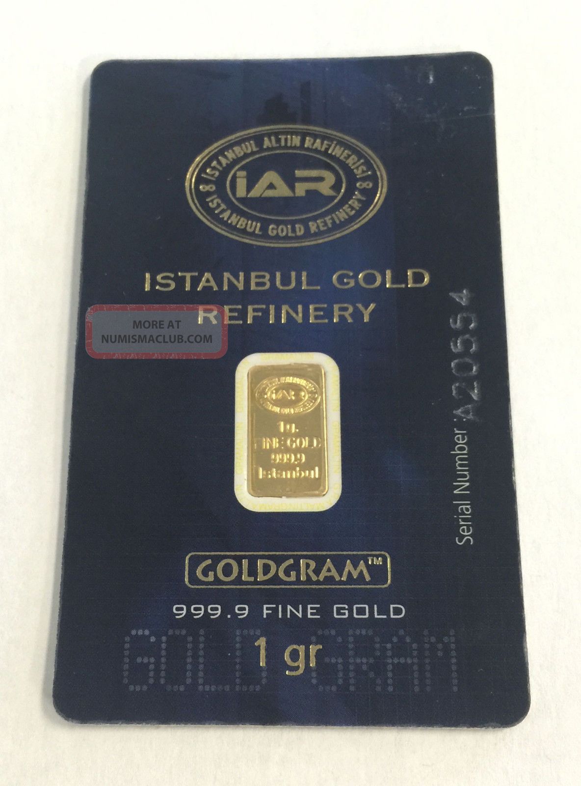 Istanbul Gold Refinery 1g Gold Bar - 999. 9 Fine Gold Igr Goldgram ...