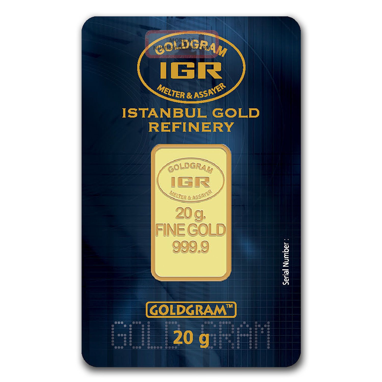 Igr Istanbul Gold Refinery 20 Gram Gold Bar