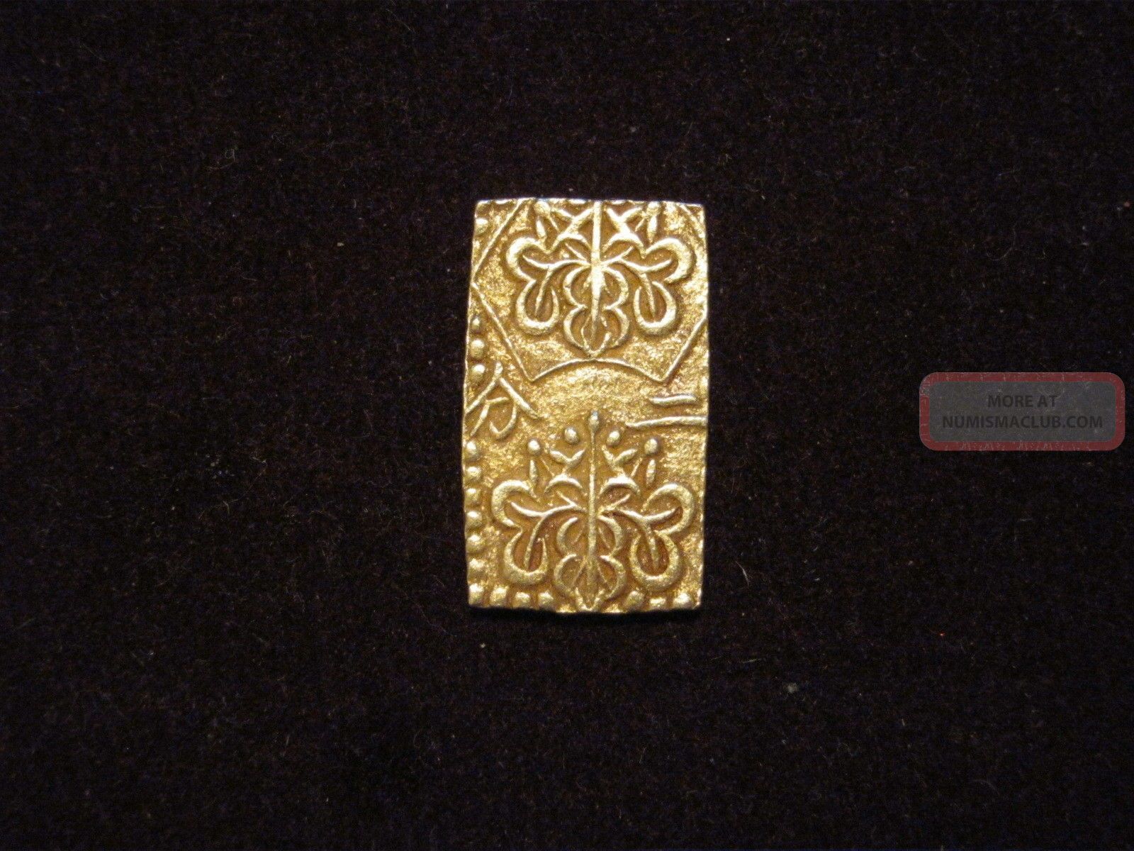 1832 To 1858 Japanese Samurai 2 Bu Large Gold Bar Coin (3 Grams Samurai ...