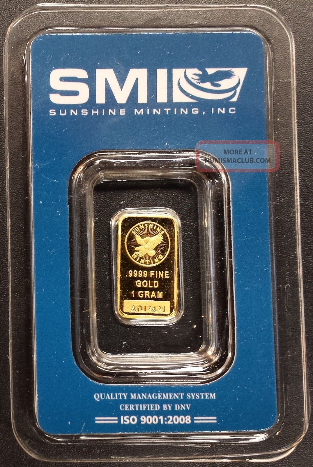 Sunshine Minting, Inc. , 1 Gram, 0. 9999 Fine Gold Bar