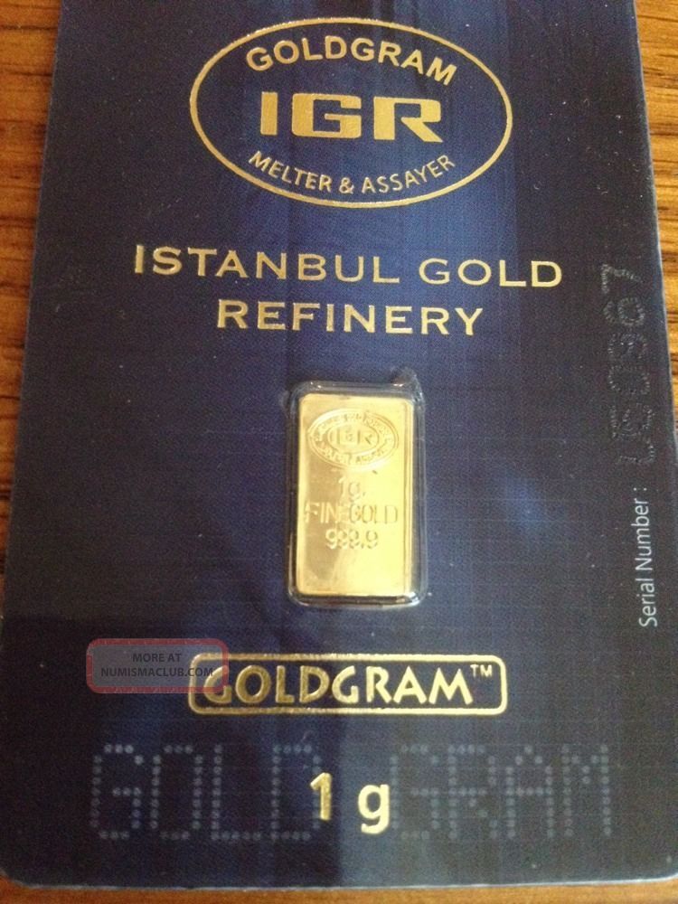 Igr 1 Gram 999 9 Gold Bar Igr 1 Gram 999 9 Gold Bar