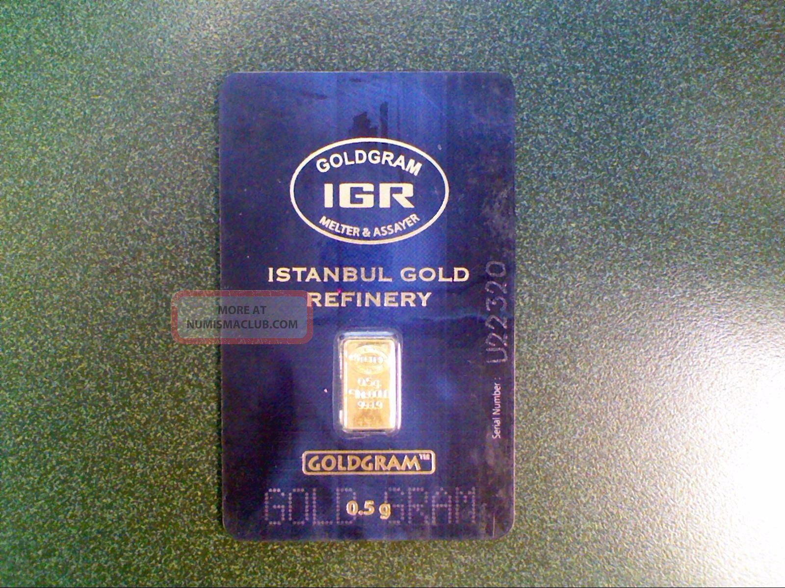 Istanbul Gold Refinery 0. 5 Gram Gold Bar - - 999. 9 Fine