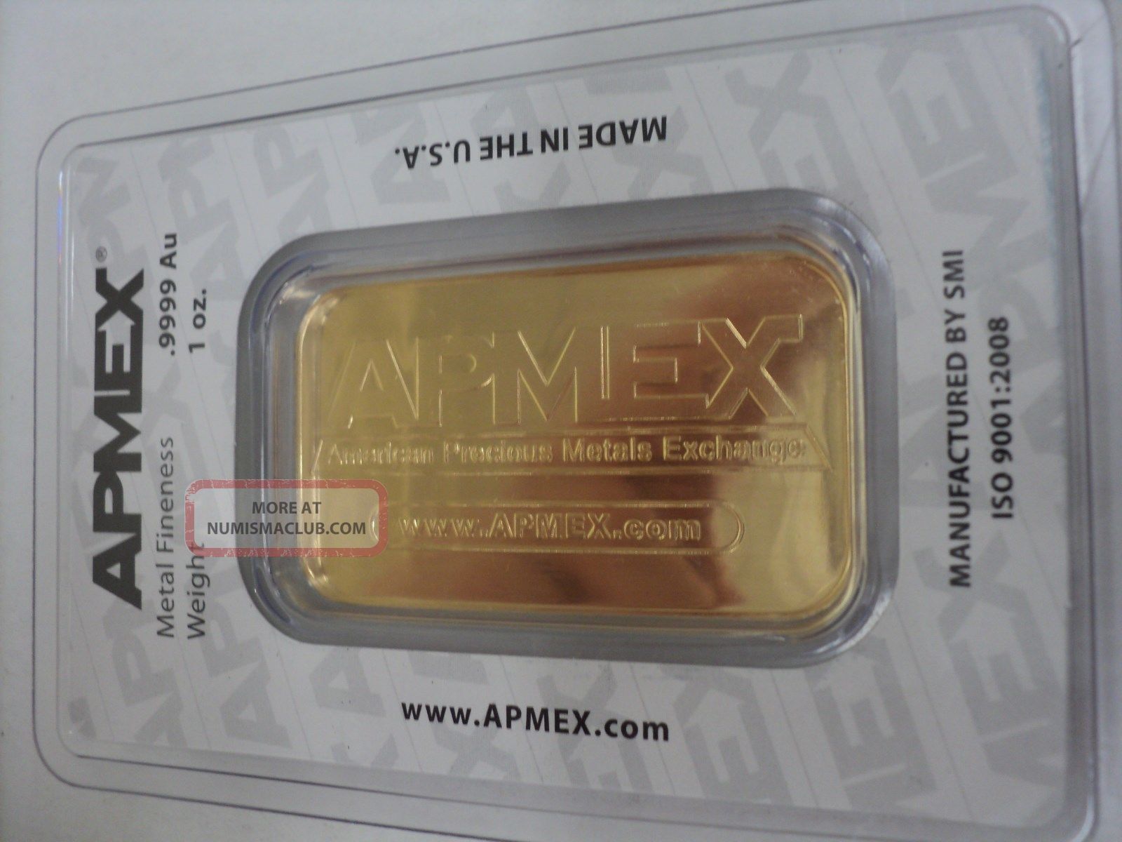 1 Oz. Apmex. 9999 Fine Gold Bar In Assay/tamper - Evident Packaging
