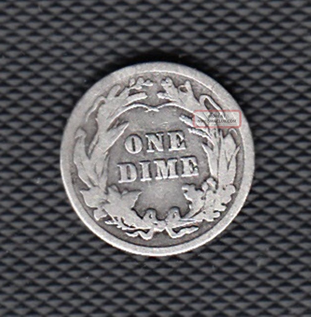 D19 Usa 10c Ten Cents Coin 1916 Barber Dime - Circulated