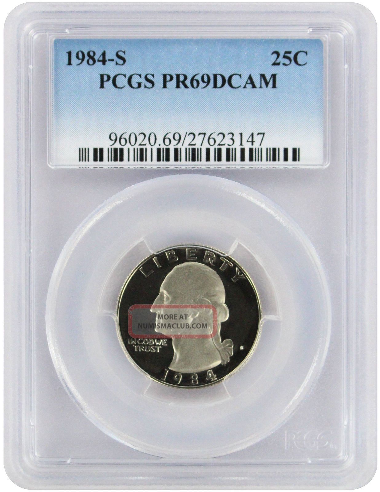 1984 - S Washington Quarter Pr69dcam Pcgs Proof 69 Deep Cameo