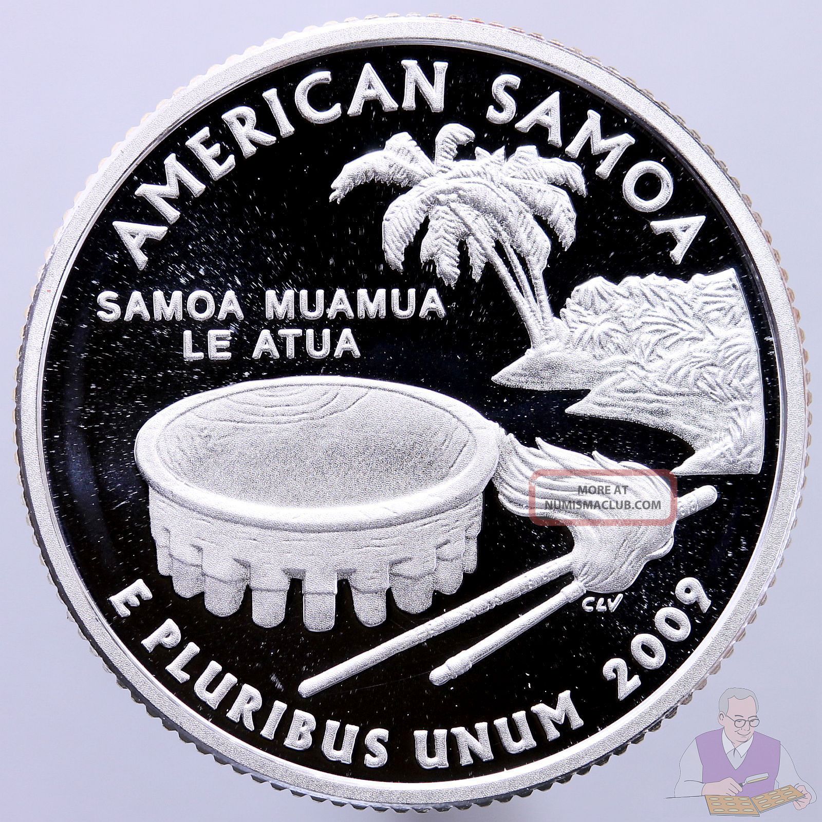 2009 S Territories Quarter American Samoa Gem Proof Deep Cameo 90 ...