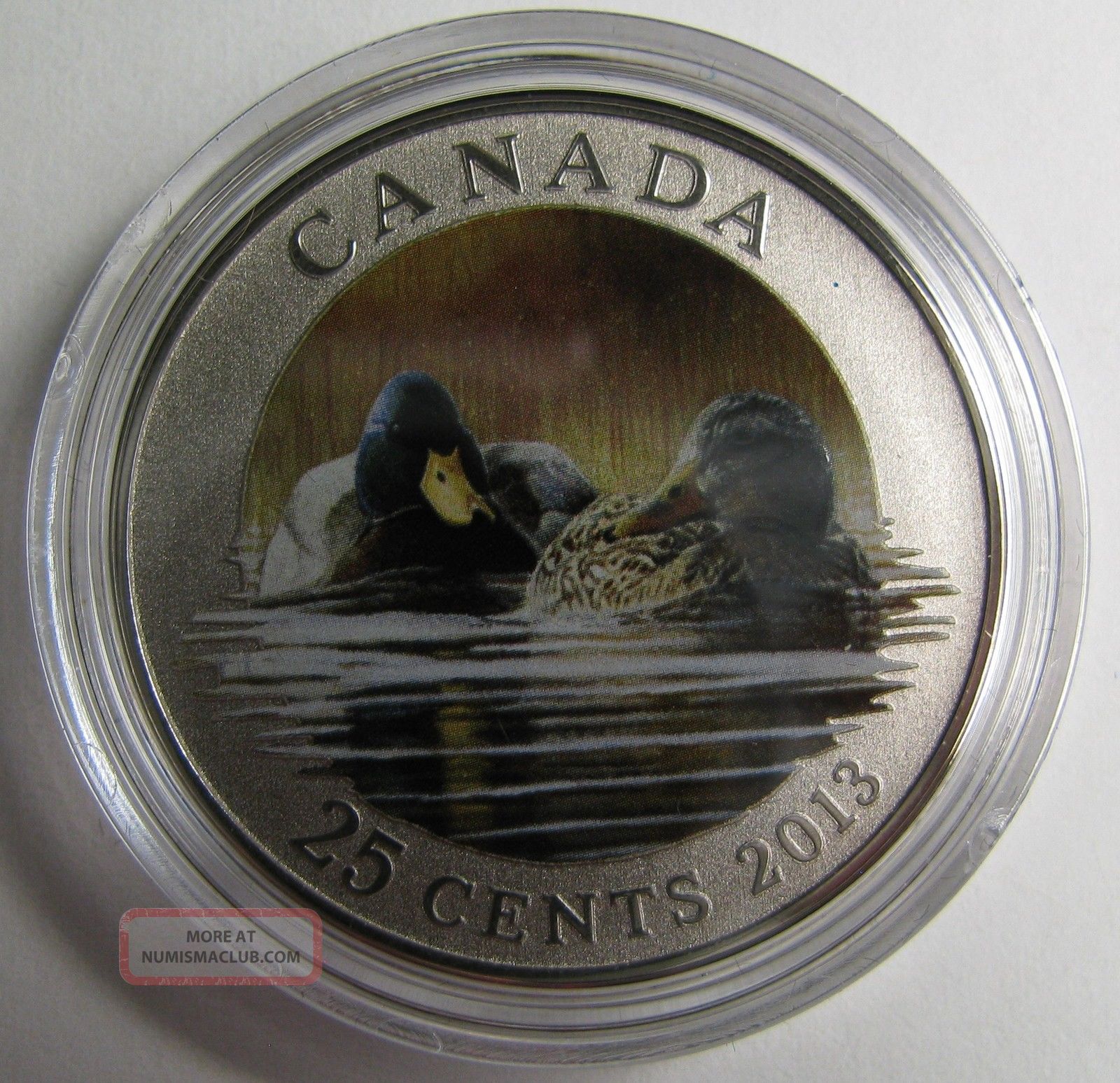 2013 Specimen 25 Cents Ducks Of Canada 1 - Mallard Duck Twenty - Five