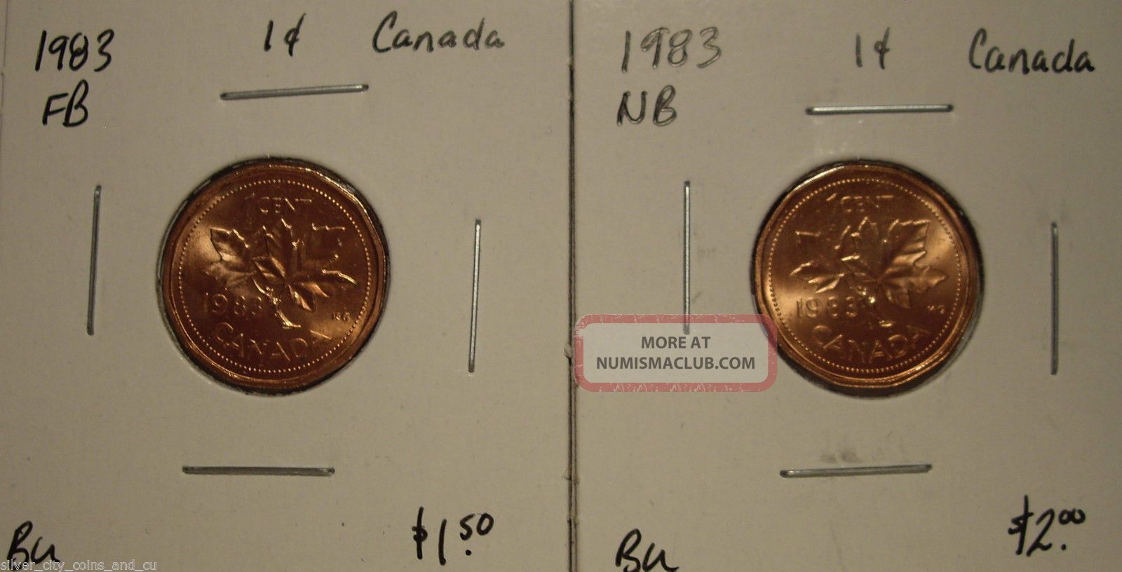 Canada Elizabeth Ii 1983 Near Beads & Far Beads Small Cents - Bu