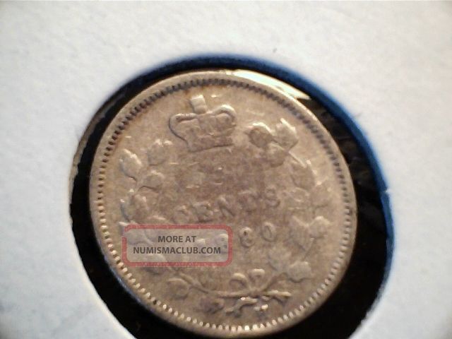 1880 H Canadian Five (5) Cent Coin. Fishscale Nickel