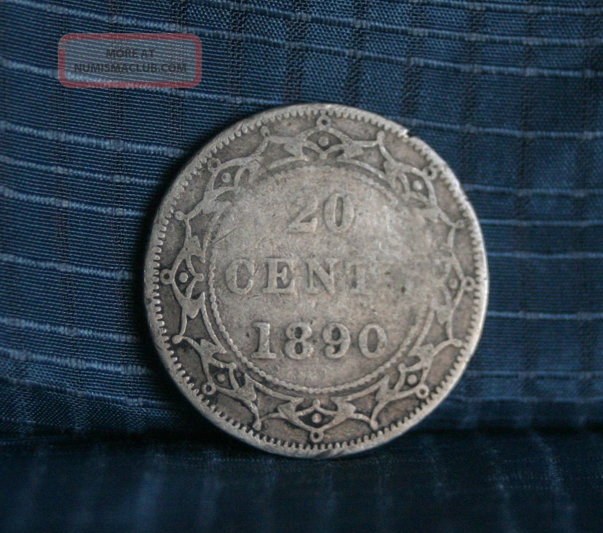 Newfoundland 1890 Silver 20 Cents World Coin Km4 Rare Canada North America