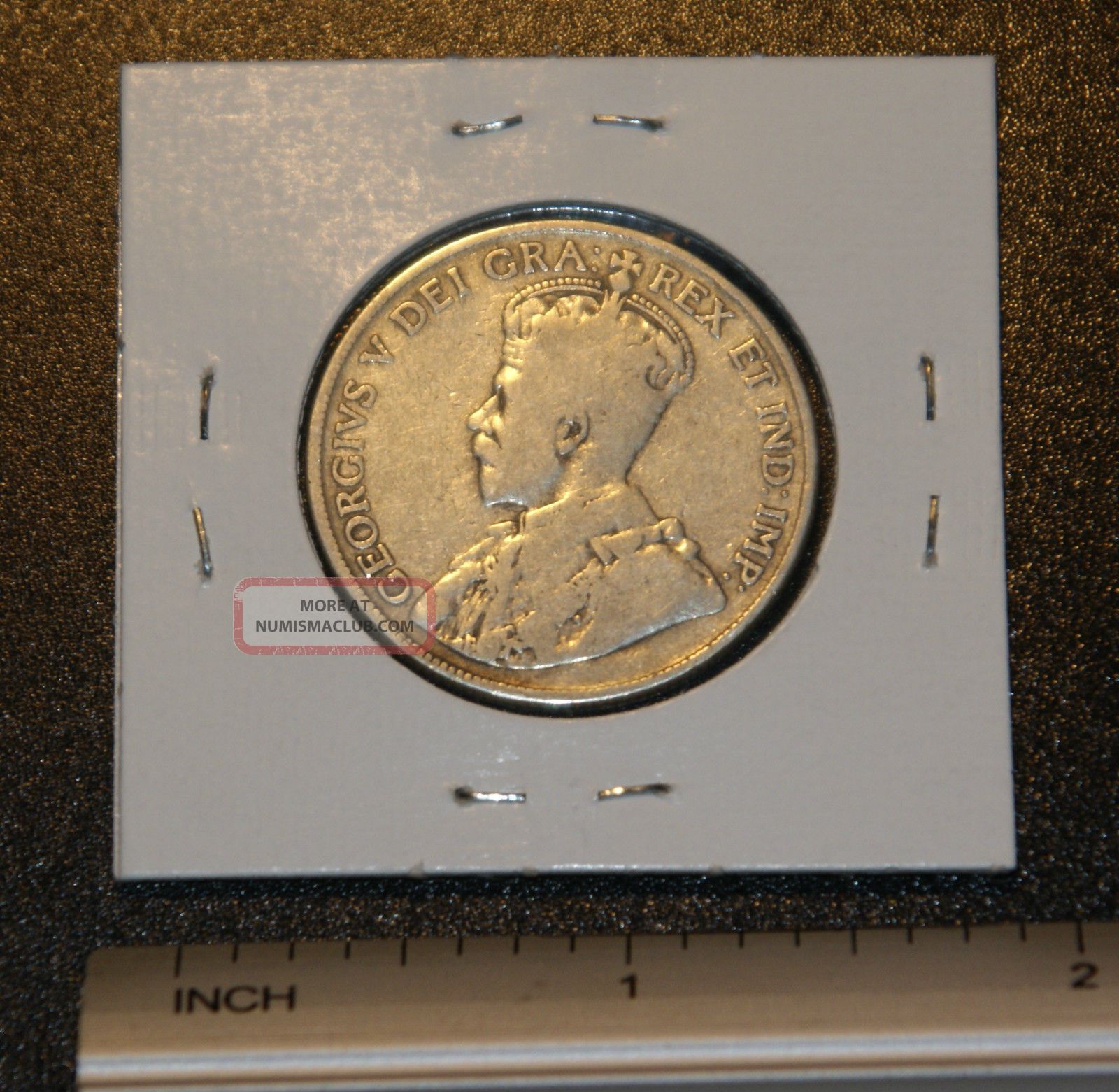 1919 Silver. 925 50 Cent Half Dollar George V Maple Wreath Design
