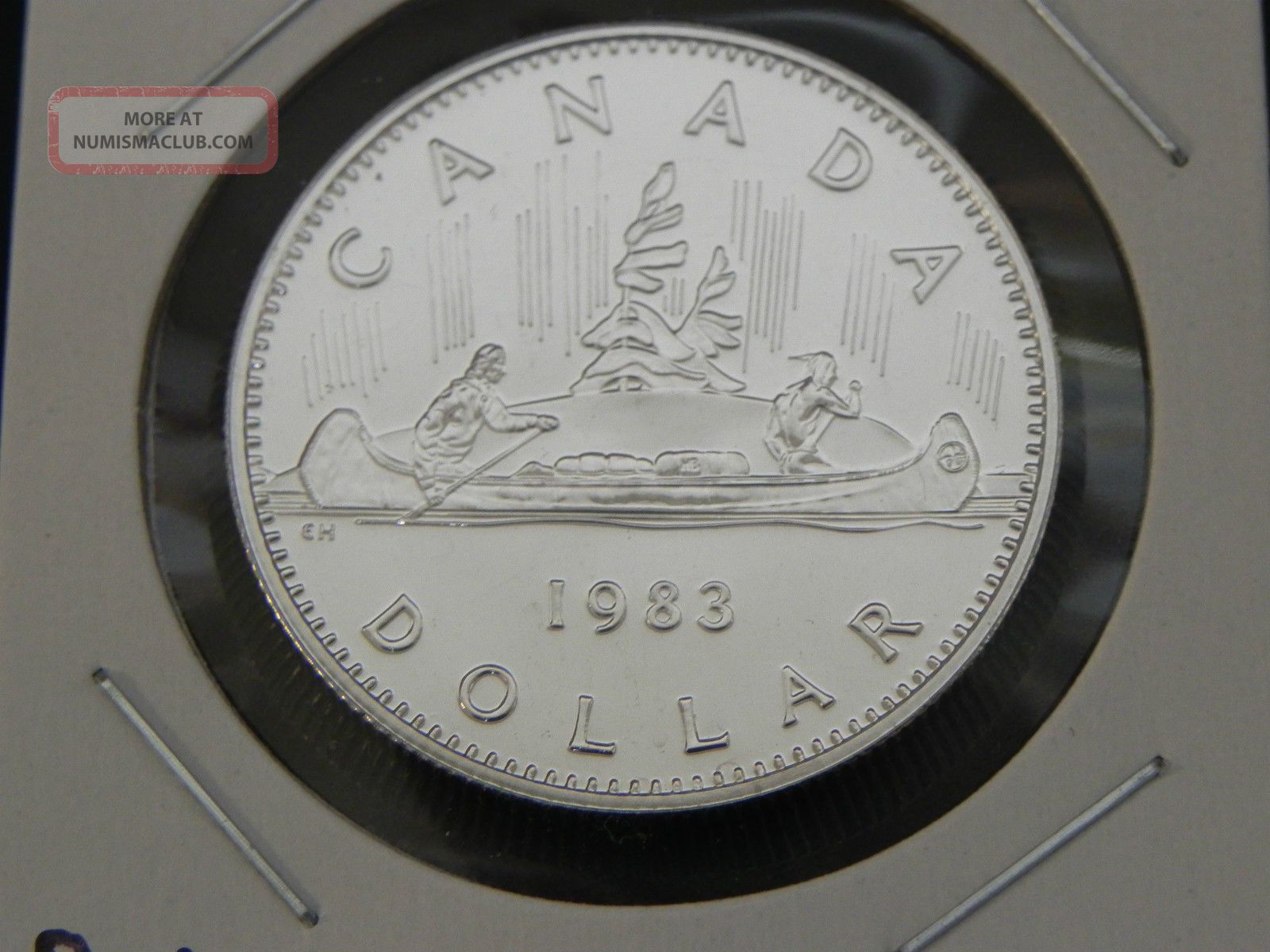 1983 Bu Pl Unc Canadian Canada Voyageur Elizabeth Ii Nickel One $1 Dollar