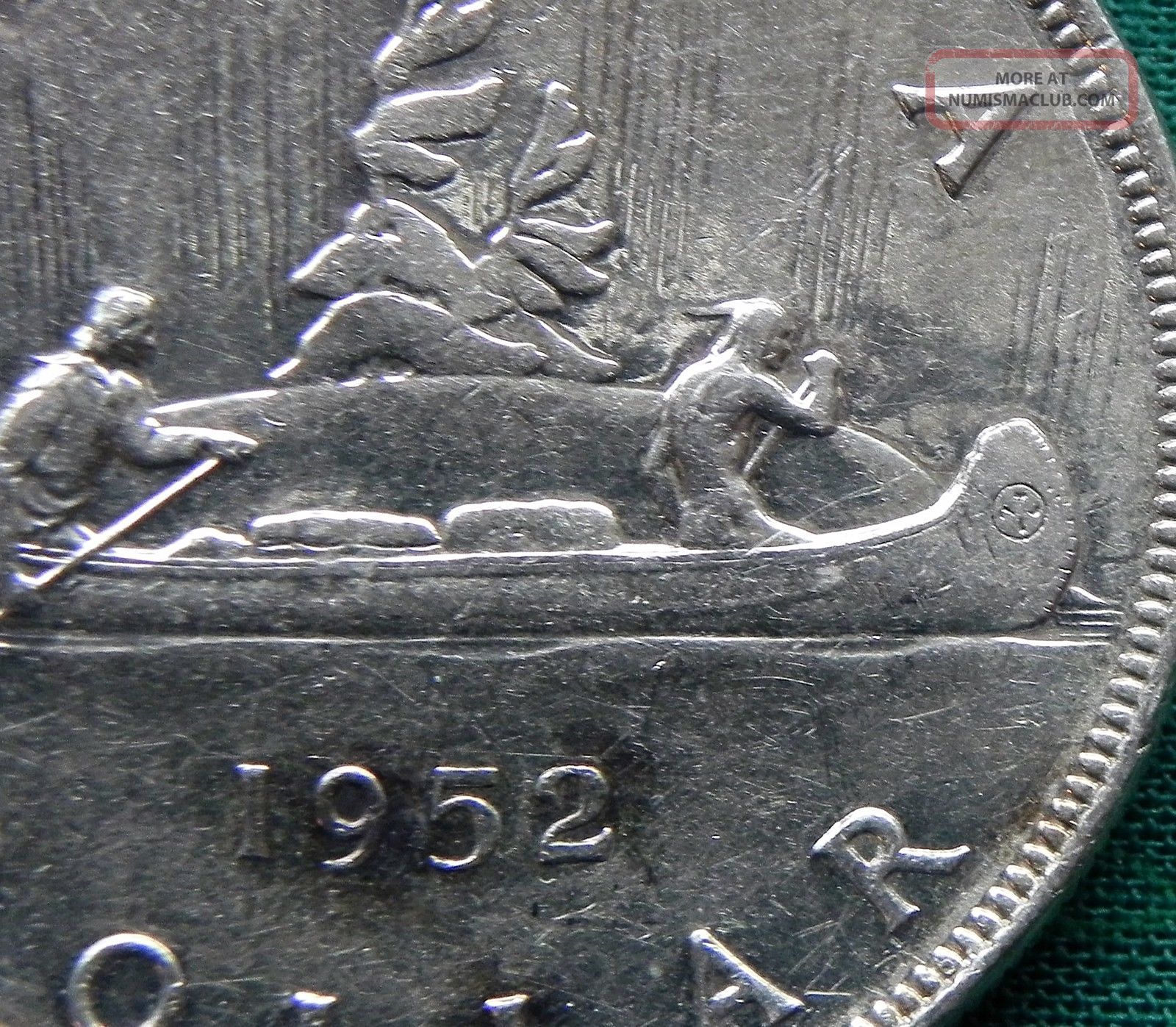 Canadian 1952 King George Vi 80 Silver Dollar 2