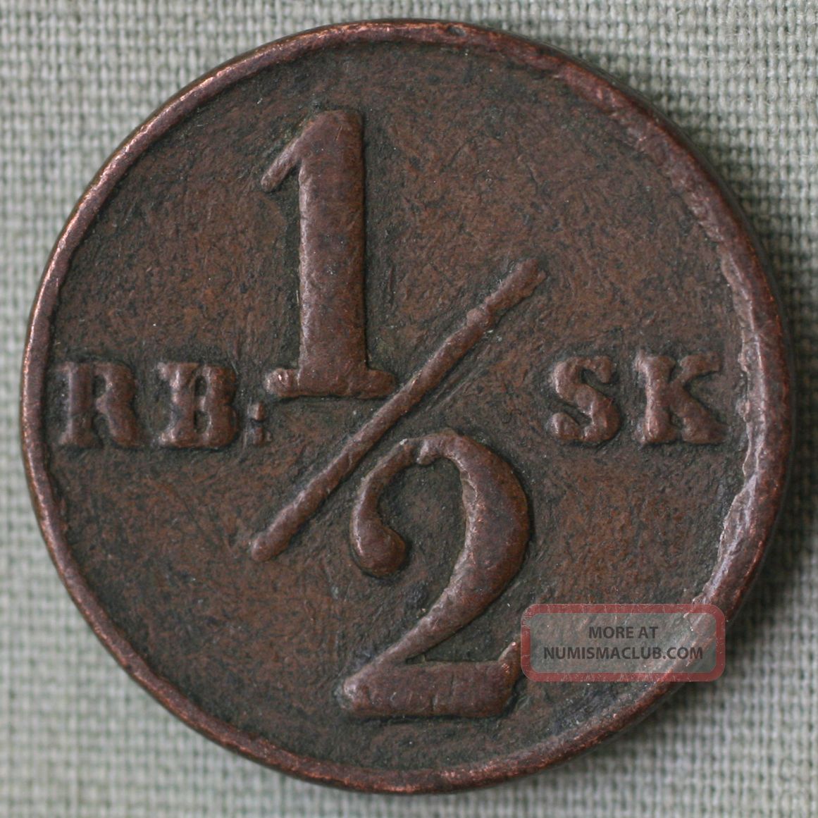 1838 1/2 Rigsbankskilling Denmark King Frederik Vi One - Year Type Km 715