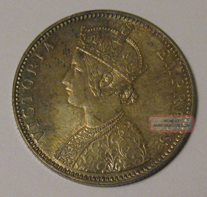 India (british) - 1892 Large Silver Rupee - Coin