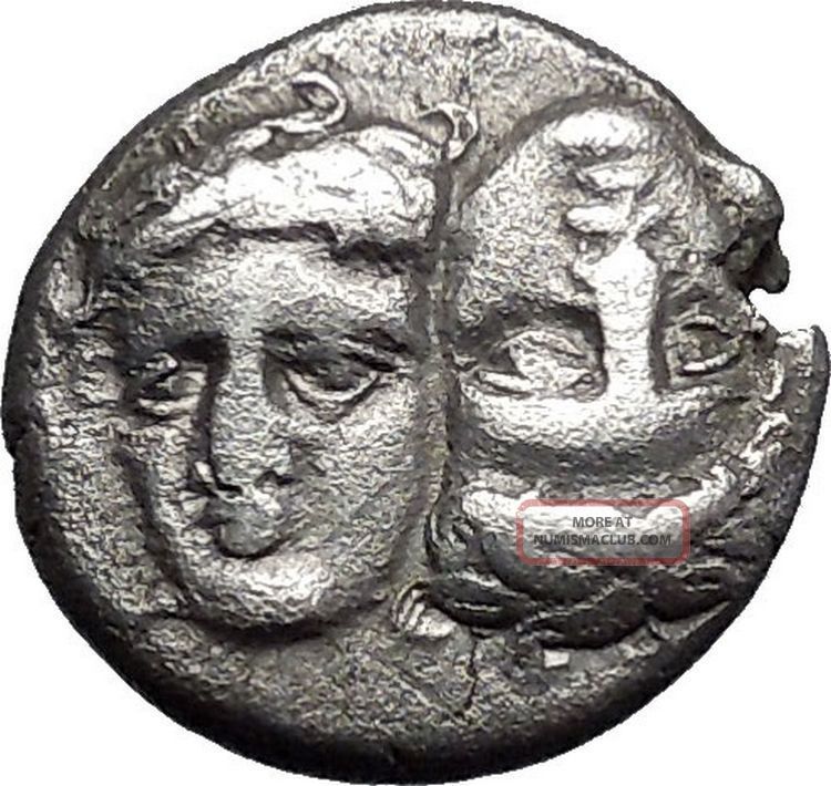 Istros In Thrace Gemini Dioscuri 400bc Ancient Silver Greek Coin Eagle ...