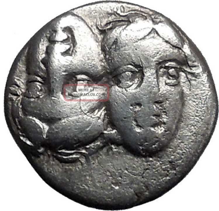 Istros In Thrace Gemini Dioscuri 400bc Ancient Silver Greek Coin Eagle ...