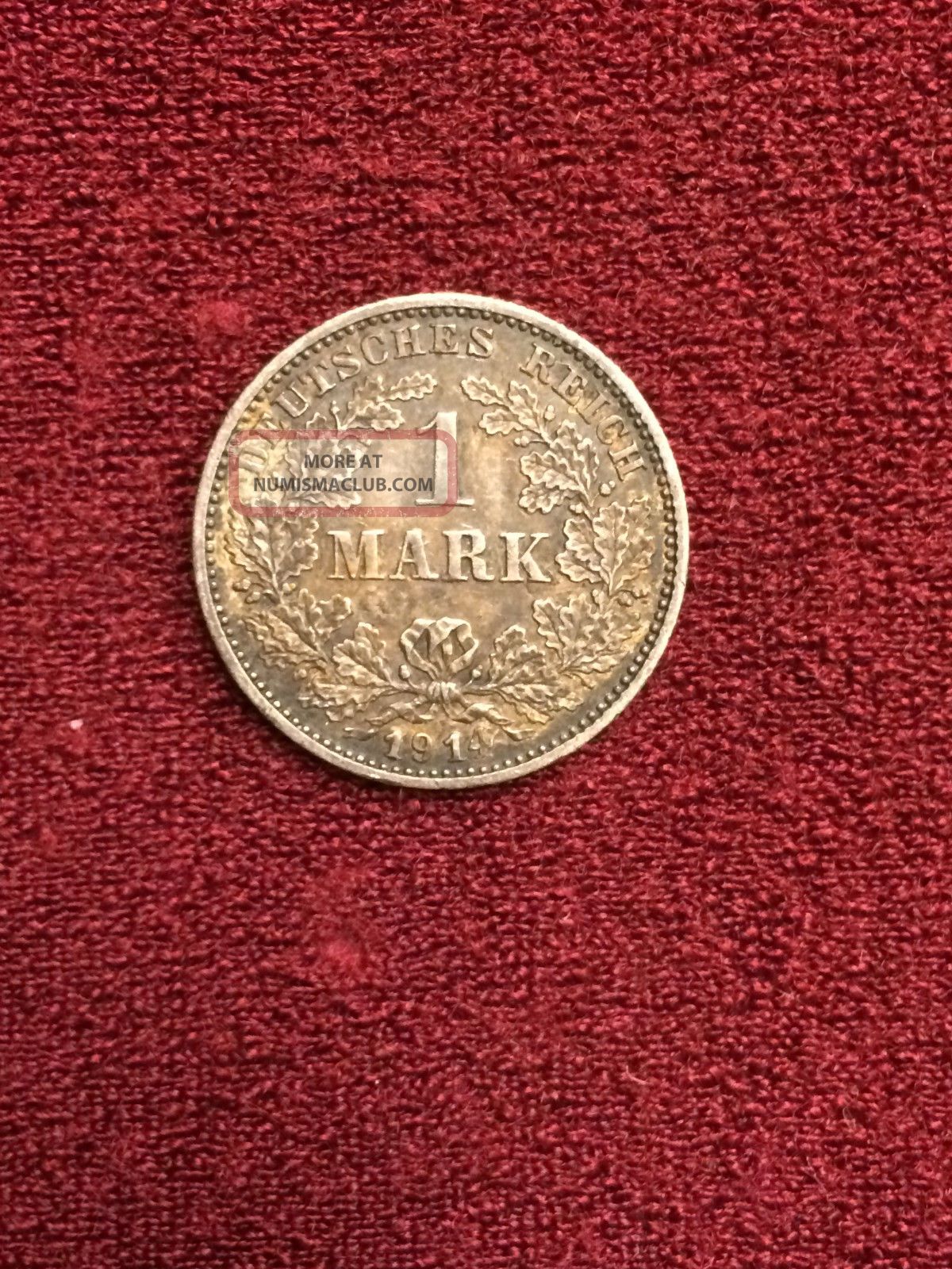 Empire Germany 1 Mark 1914 Silver 100