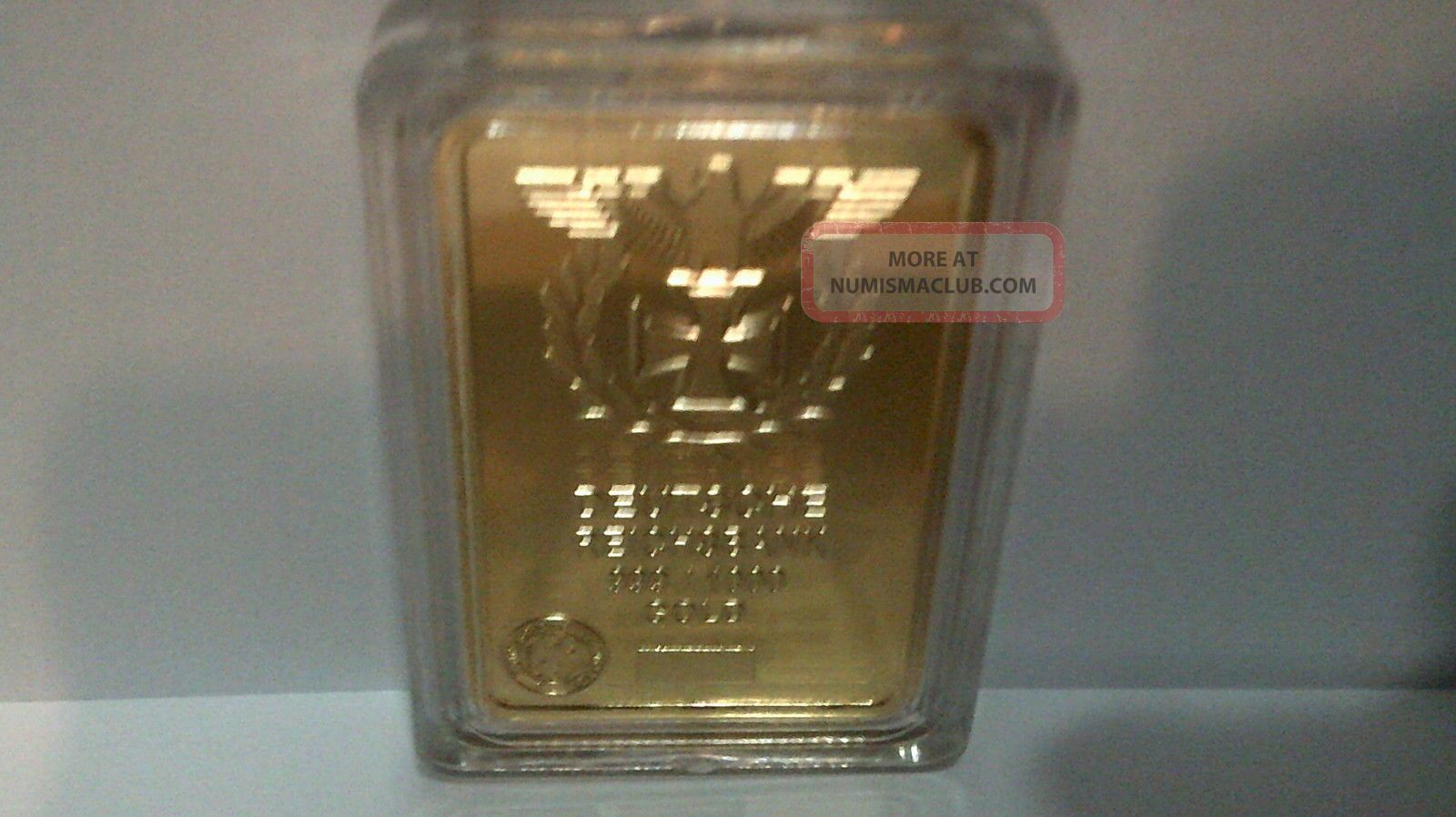 1x1 - Oz Bar " Reichsbank " No. 8. Coated - 99. 9, 24kt Gold.
